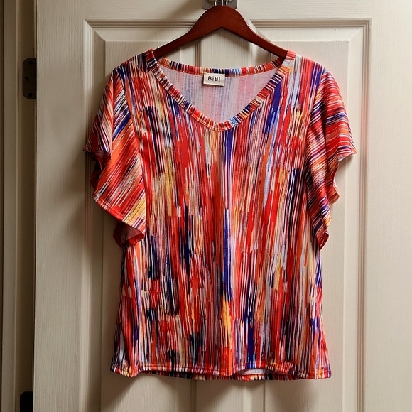 BiBi | Tops | Colorful Bibi Short Sleeved Shirt | Poshmark